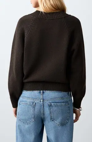 Mango V-neck Knit Sweater