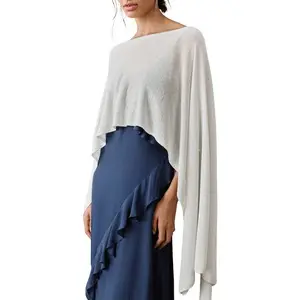 Mango Lurex Knit Cape