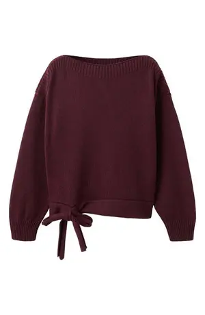 Mango Boat Neck Cotton-blend Sweater