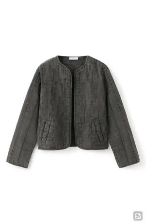 Mango Floral Embroidered Jacket