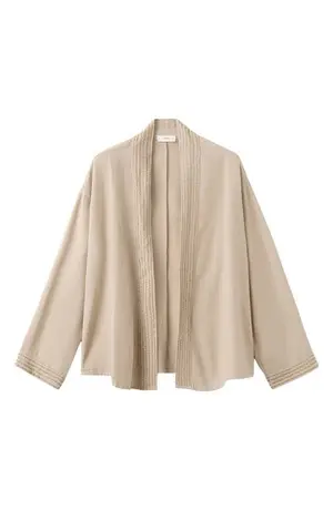 Mango Open Jacket With Bead Detail