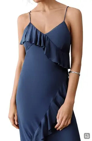 Mango Ruffle Maxi Dress