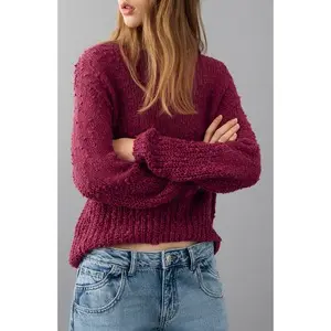 Chunky Ribbed Cotton Blend Sweaters
