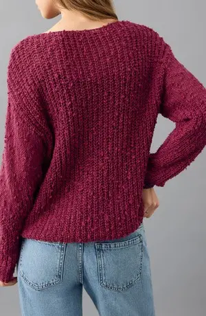 Mango Cotton-blend Nubby Knit Sweater