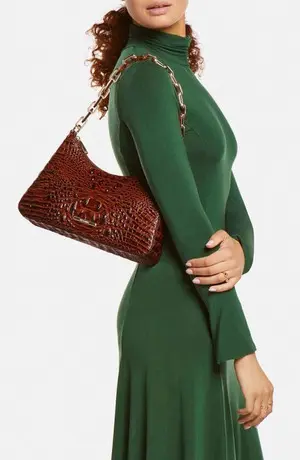 Brahmin Embossed Leather Shoulder Bag - Wanderlight