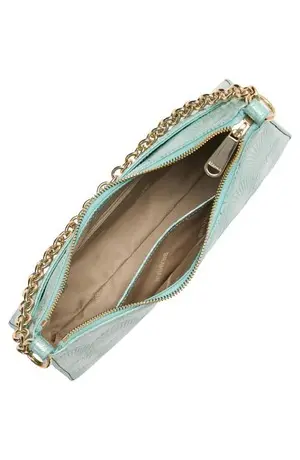 Brahmin Embossed Leather Shoulder Bag - Waterfall