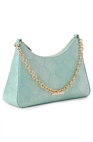 Brahmin Embossed Leather Shoulder Bag - Waterfall