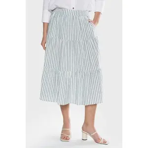 Matty M. Emory Tiered Skirt - Denim