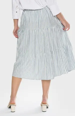 Matty M. Emory Tiered Skirt - Denim