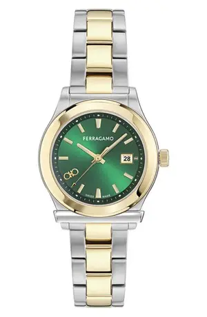FERRAGAMO 1927 Two-Tone Bracelet Watch Two Tone