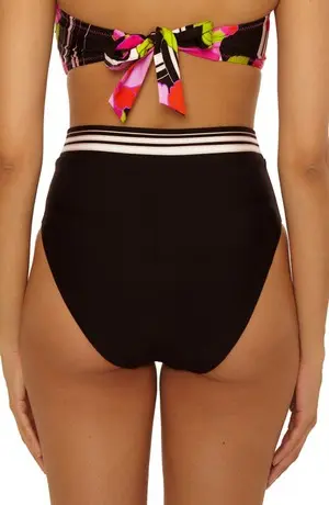 Trina Turk Bougainvillea Reversible High-waist Bikini Bottom