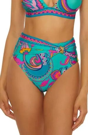 Trina Turk Mykonos High-waist Bikini Bottom - Multi