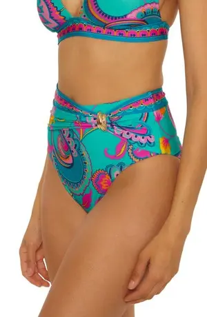 Trina Turk Mykonos High-waist Bikini Bottom