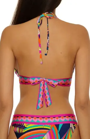 Trina Turk Paralia Reversible Halter Bikini Top