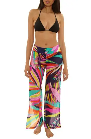Trina Turk Paralia Mesh Cover-up Pants - Multi