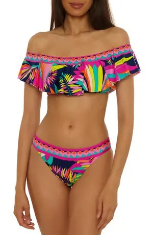 Trina Turk Paralia Ruffle Off-the-shoulder Bikini Top