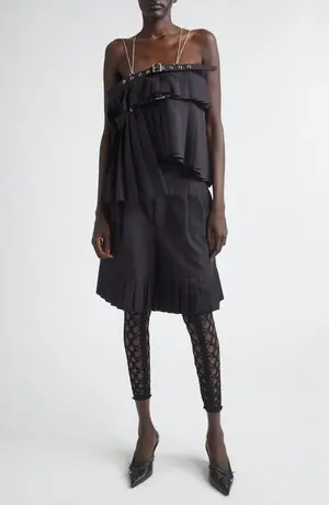 Noir Kei Ninomiya Wool Blend Gabardine Shorts