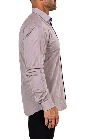MACEOO Fibonacci Marthy Contemporary Fit Button-up Shirt - Brown