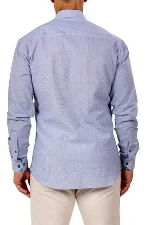 MACEOO Fibonacci Marthy Contemporary Fit Button-up Shirt - Grey