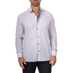 MACEOO Fibonacci Marthy Contemporary Fit Button-up Shirt - Grey