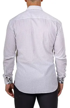 MACEOO Fibonacci Marthy Contemporary Fit Button-up Shirt - Grey
