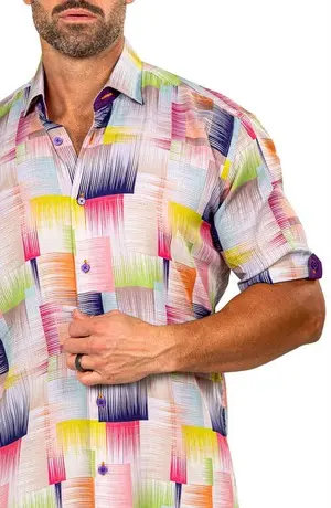 MACEOO Galileo Marthy Short Sleeve Button-up Shirt
