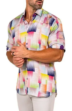 MACEOO Galileo Marthy Short Sleeve Button-up Shirt