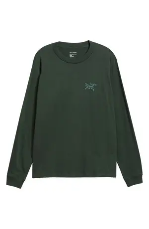 Arc'teryx Kragg Long Sleeve Cotton Graphic T-shirt - Dark Jade