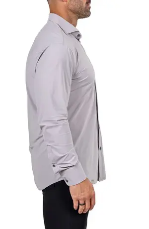 MACEOO Eins Shaped Fit Marthy3016 Knit Button-up Shirt - Grey