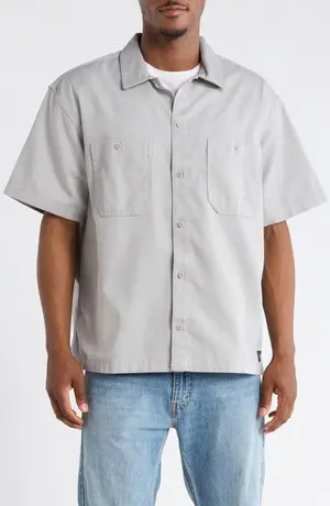 VANS Larkspur Short Sleeve Cotton Button-up Work Shirt