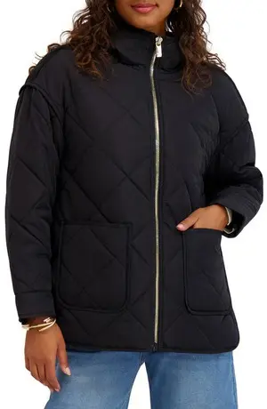 Kensie Water Repellent Quilted Jacket