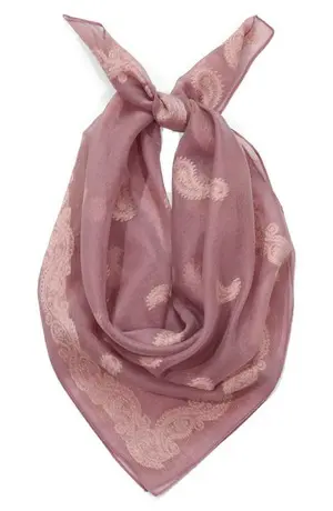 PETIT MOMENTS Everly Paisley Glitter Square Scarf - Rose