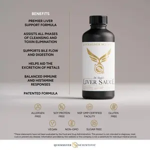 QUICKSILVER SCIENTIFIC Liver Sauce Liposomal Milk Thistle And Dandelion Root Supplement