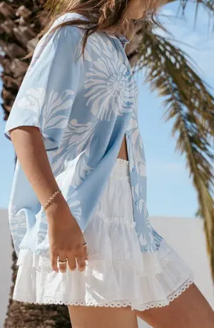 PETAL & PUP Riva Short Sleeve Button-up Shirt