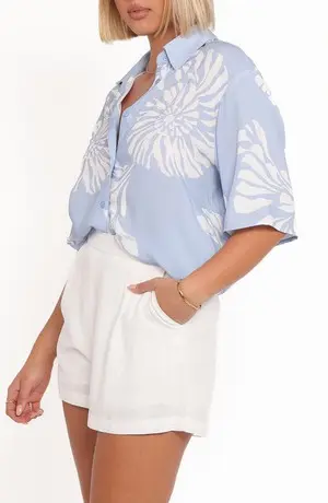 PETAL & PUP Riva Short Sleeve Button-up Shirt