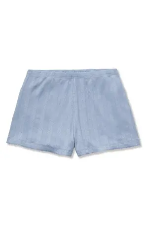 PETITE PLUME Pima Cotton Pointelle Shorts