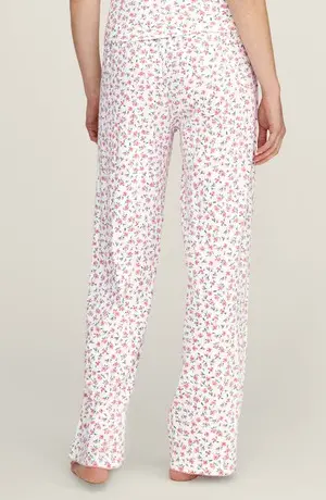 PETITE PLUME Pima Cotton Pointelle Pants - Pink