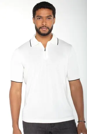 LIVERPOOL Tipped Zip Polo