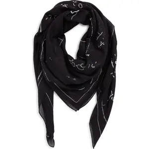 RICK OWENS Temple Astrology Print Cotton Scarf