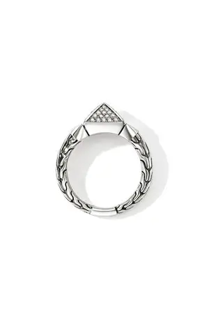 John Hardy Icon Stud Ring With Pavé Diamonds