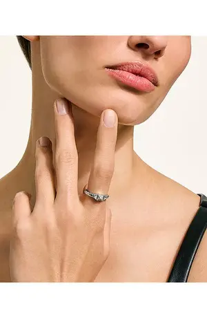 John Hardy Icon Stud Ring With Pavé Diamonds - Silver