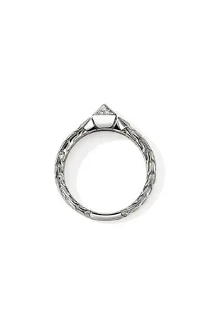 John Hardy Icon Stud Ring With Pavé Diamonds - Silver