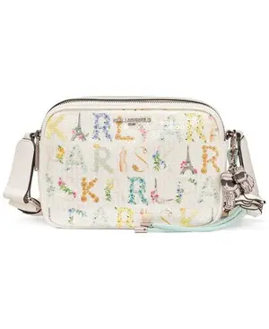 Karl Lagerfeld Paris Maybelle Sequin Crossbody Bag - White Multi