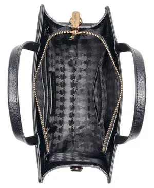 Karl Lagerfeld Paris Sequined Satchel With Charm - Black Multi