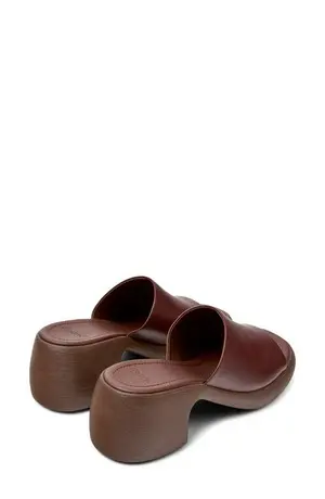 Camper Thelma Platform Slide Sandal - Medium Brown