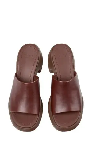 Camper Thelma Platform Slide Sandal - Medium Brown