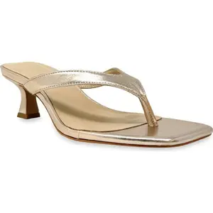 SHU SHOP Franny Kitten Heel Flip Flop - Gold