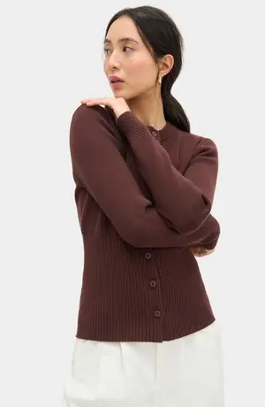ALIGNE Ruby Cardigan - Chocolate