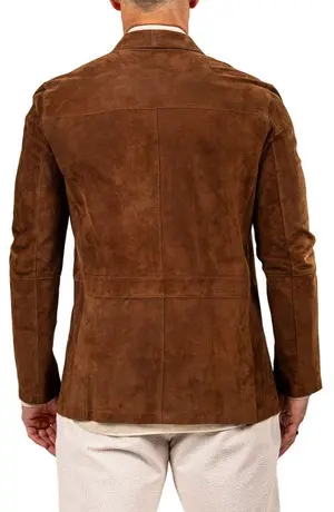 MACEOO Slim Fit Lambskin Suede Jacket