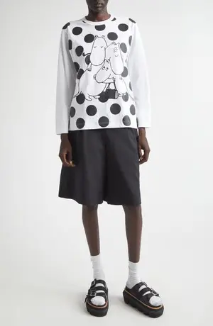 Tao Comme Des Garçons Pleated Tropical Wool-blend Shorts